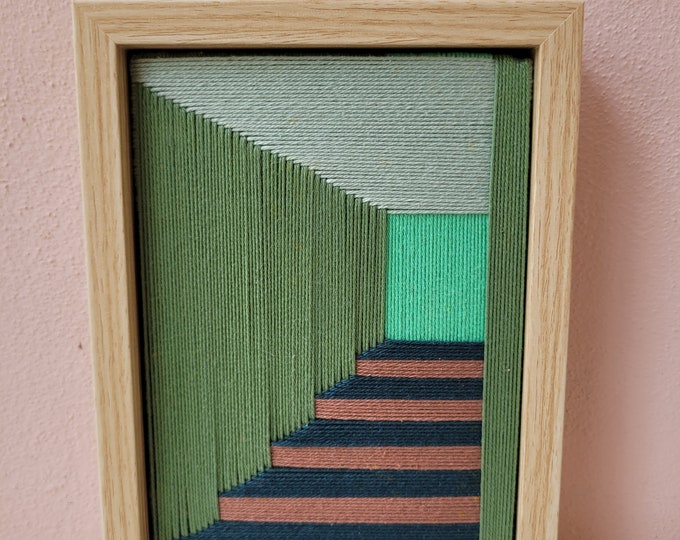 Textile Art, Woven Art, Miniature Wall Art, Woven Wall Art, Geometric ...