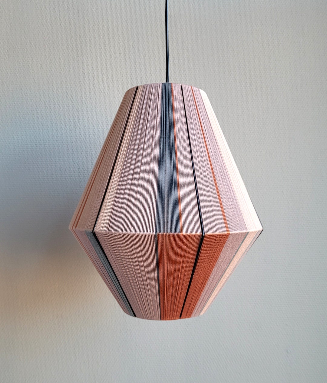 XL LAMPION Lamp, Bonbon Lampshade, Woven Lampshade, Wire Lamp, Color ...