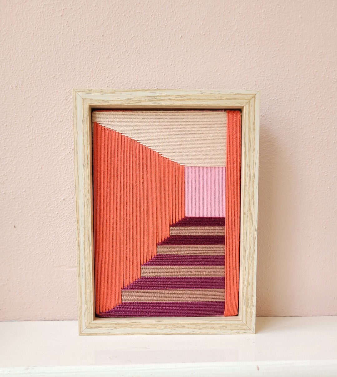 Textile Art, Woven Art, Miniature Wall Art, Woven Wall Art, Geometric ...
