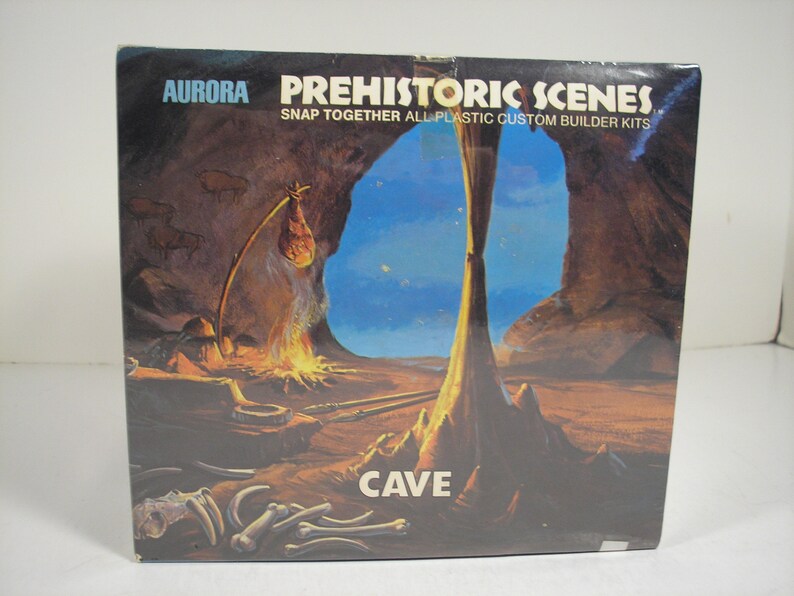 1972 Aurora Prehistoric Scenes Cave model number 732 | Etsy