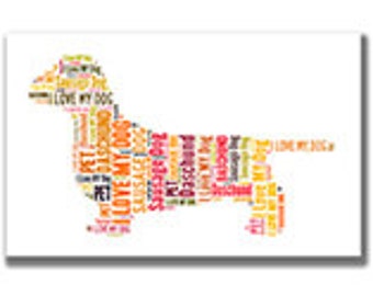 Dog word art | Etsy