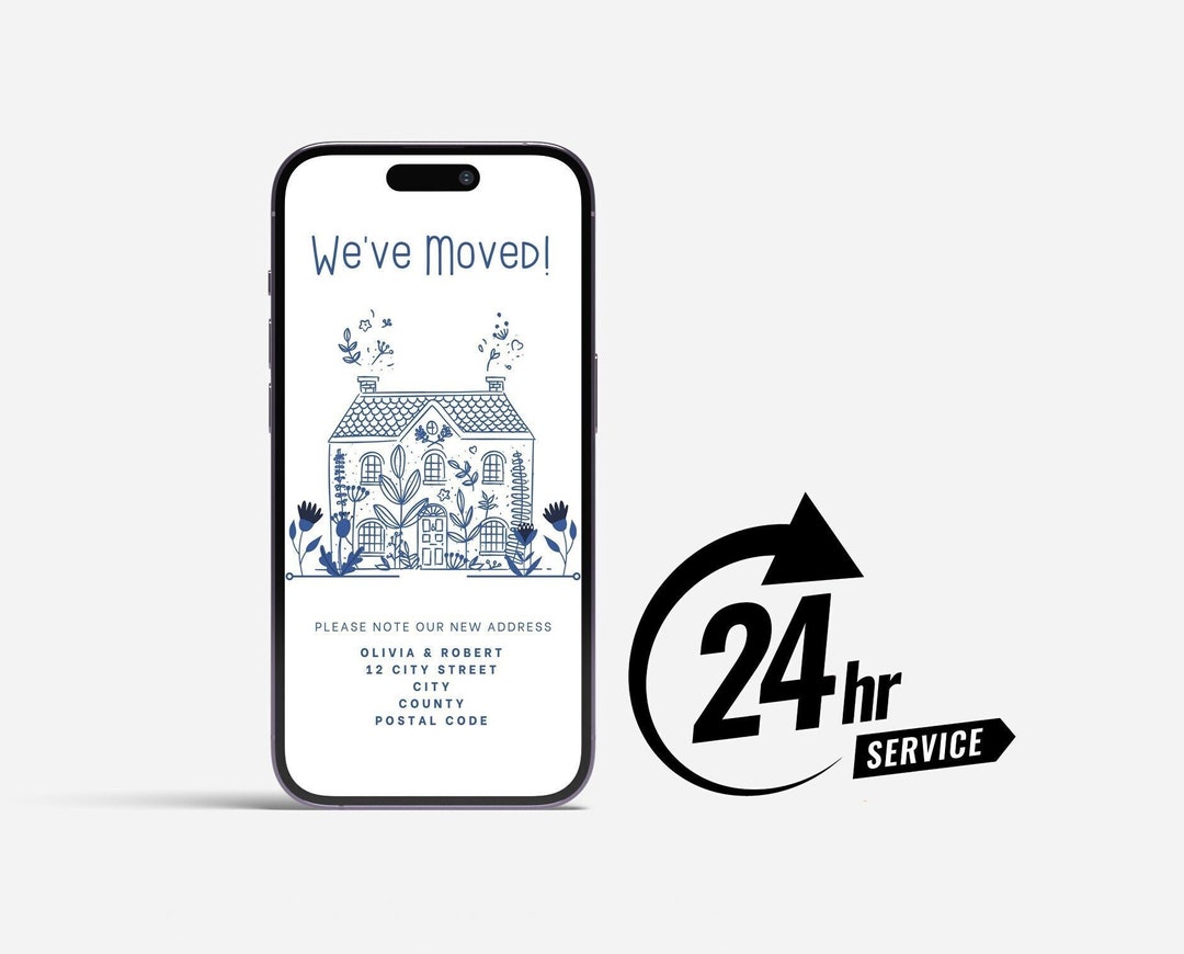 We've Moved, Moving Announcement Digital Mobile Text Message Postcard ...