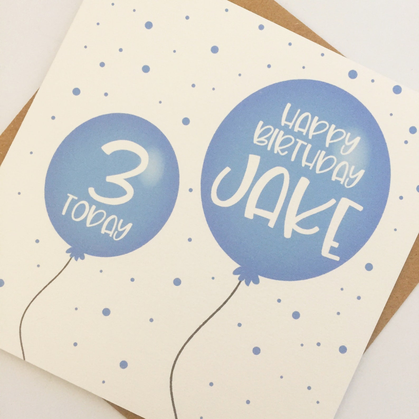 Blue Boy Birthday Card Personalised Happy Birthday Card Boy | Etsy