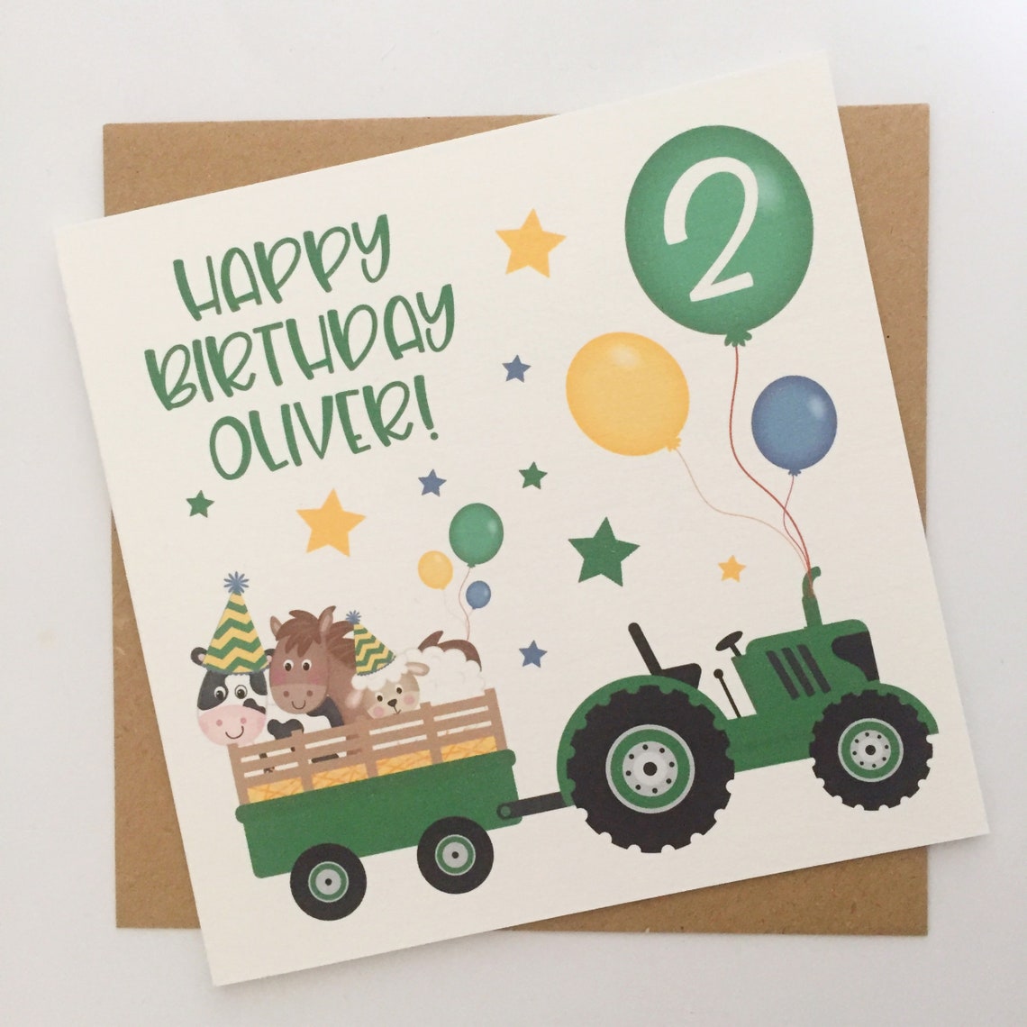 Tractor Birthday Card Birthday Card for a Little Boy Boy - Etsy UK