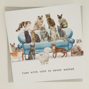 Cat Lover Card, Cat Birthday Card, Cute Cat Card, Funny Birthday Card ...