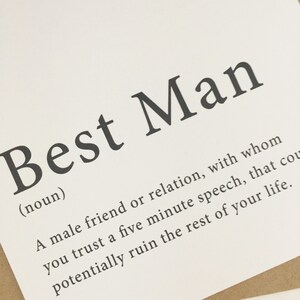 Best Man Card Will You Be My Best Man Card Best Man Thank - Etsy