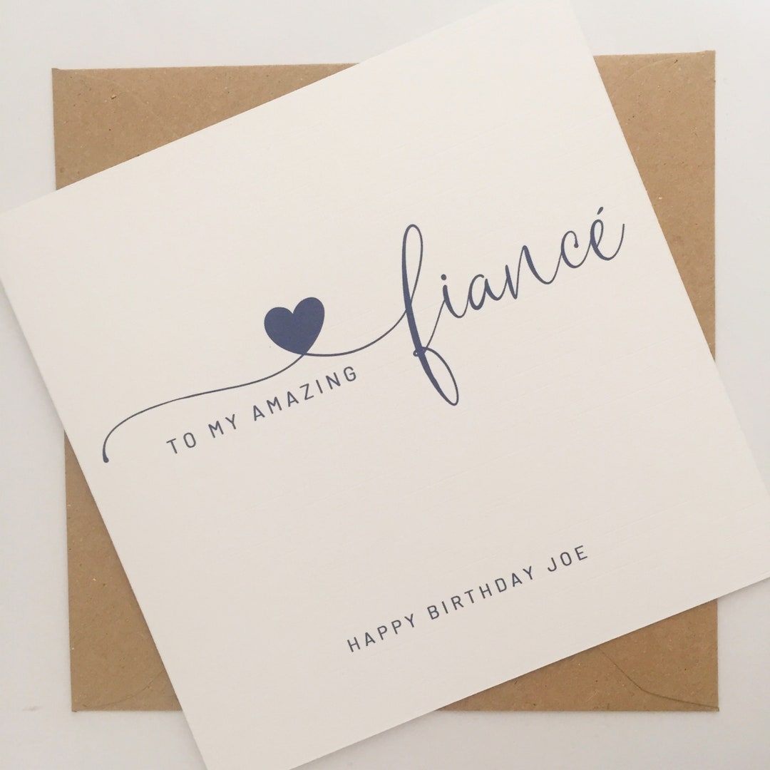 Fiance Birthday Card, Future Husband Birthday Card, Fiancé Birthday ...