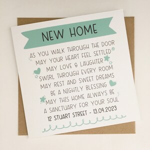 Personalised New Home Poem Keepsake Card, Congratulations on Your First ...