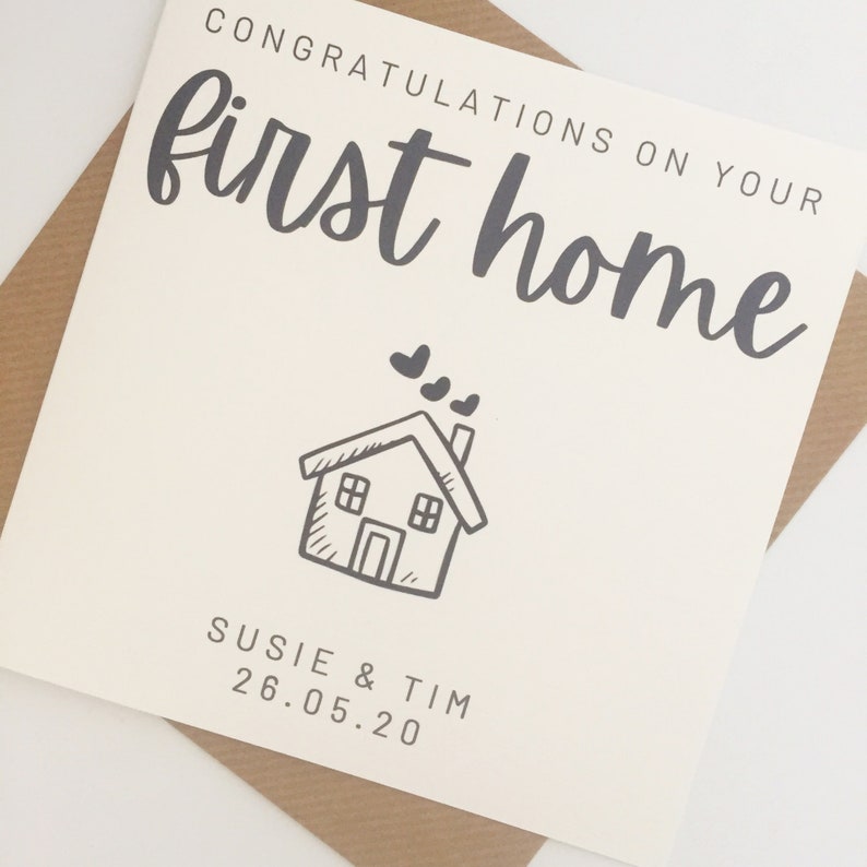 First Home Card Personalised New Home Card House Warming - Etsy UK