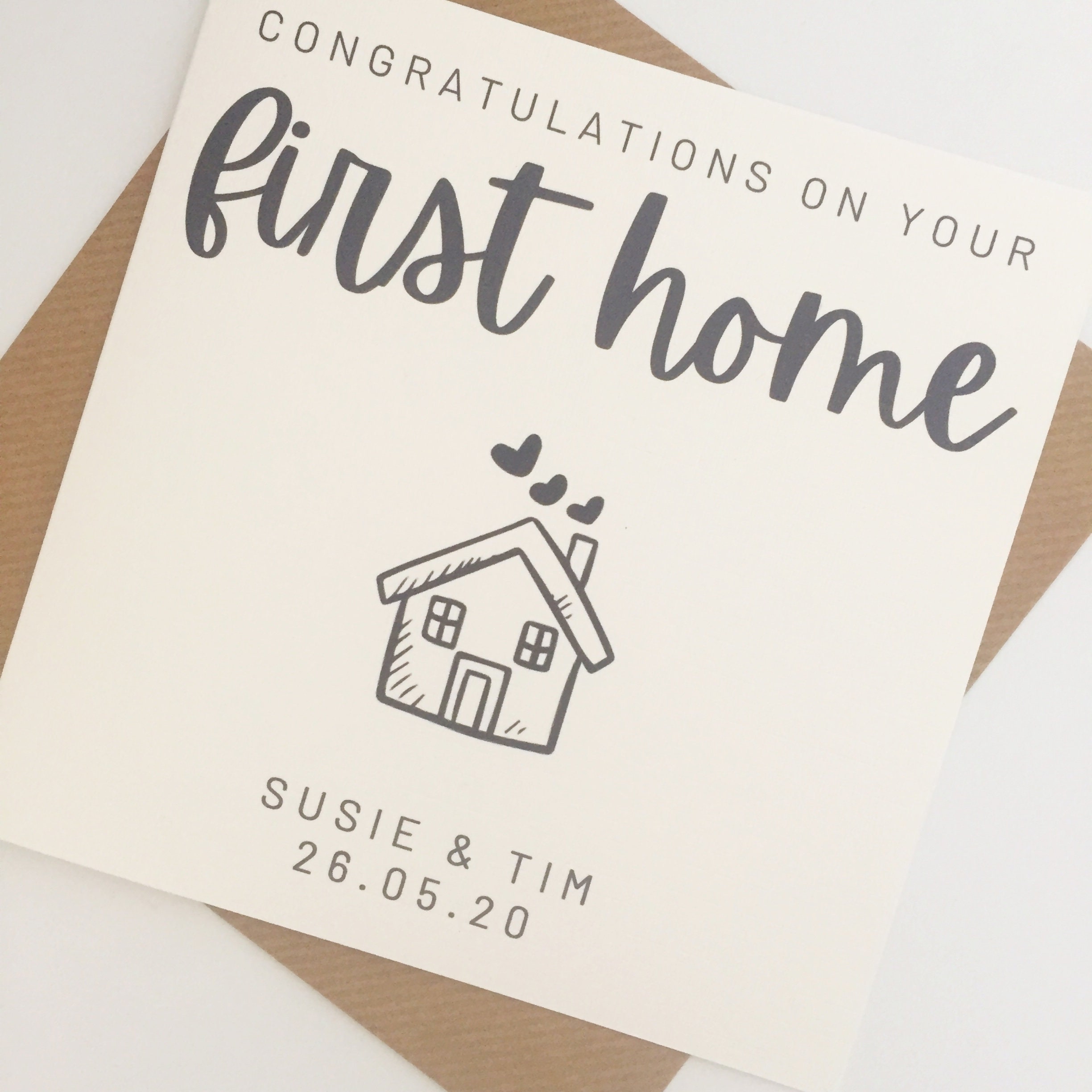 First Home Card Personalised New Home Card House Warming - Etsy UK