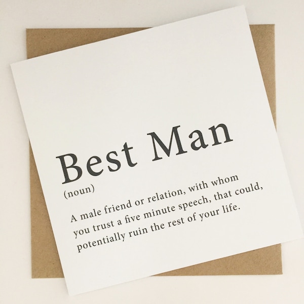 Best Man Card - Etsy UK