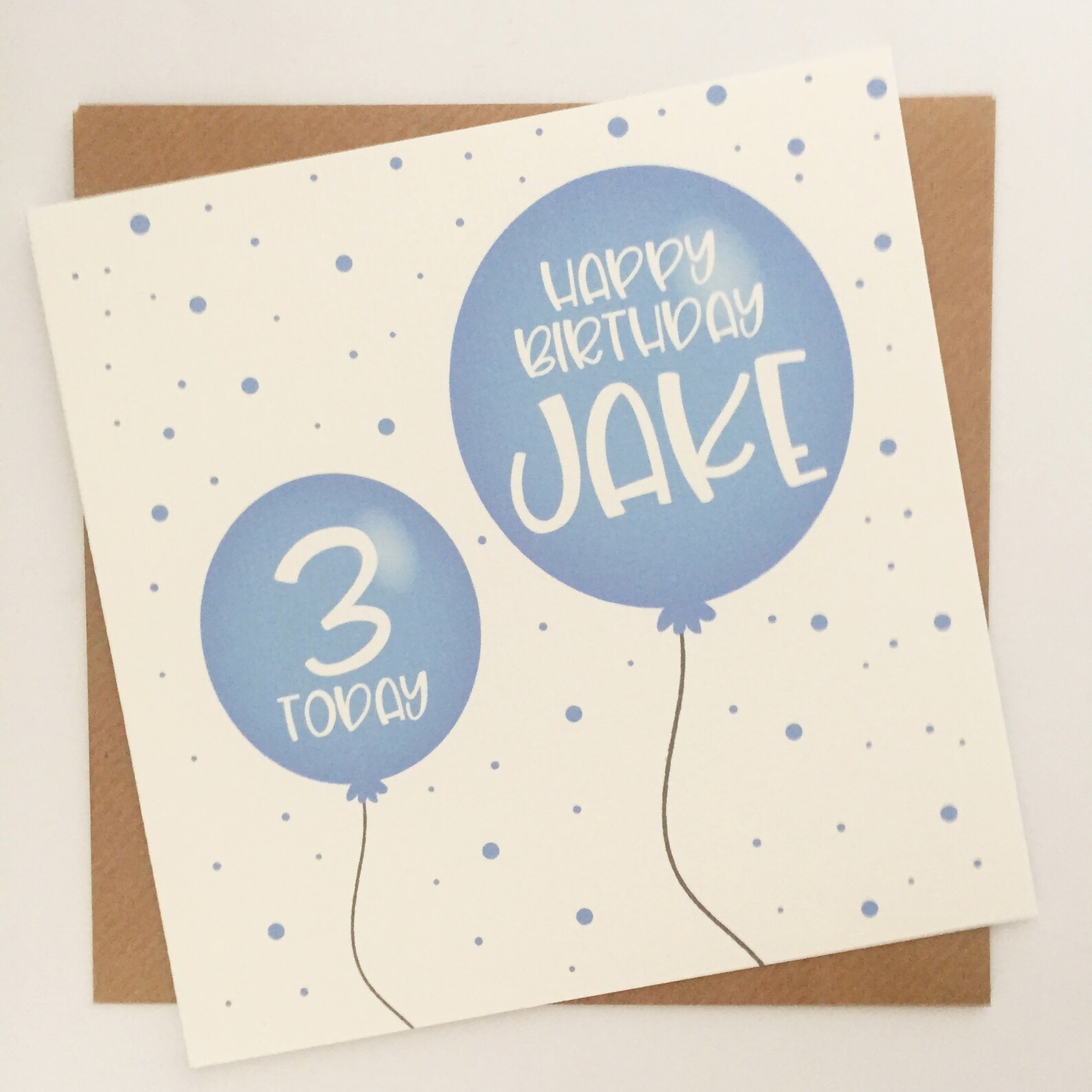 Blue Boy Birthday Card Personalised Happy Birthday Card Boy | Etsy