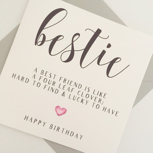 Bestie Birthday Card Best Friend Birthday Card Simple | Etsy UK Bestie Birthday Card Best Friend Birthday Card Simple | Etsy UK