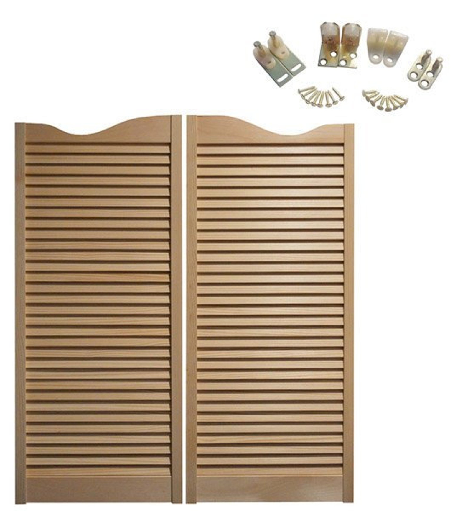 Louvered Cafe Doors | Saloon Doors- Made for a 24" Door Opening - Etsy