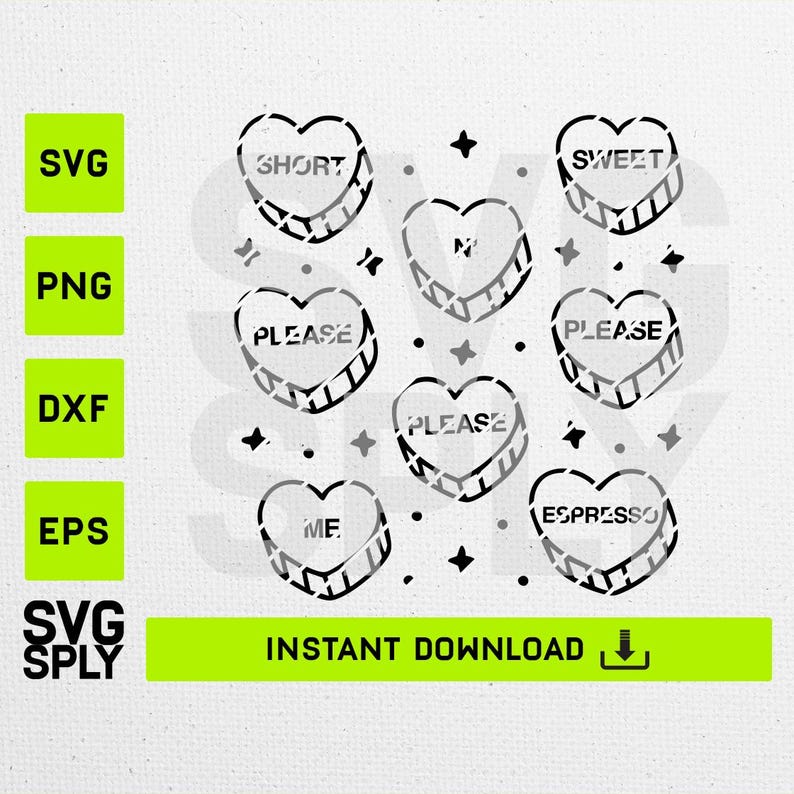 Sabrina Carpenter Candy Conversation Hearts Me Espresso Short N Sweet ...