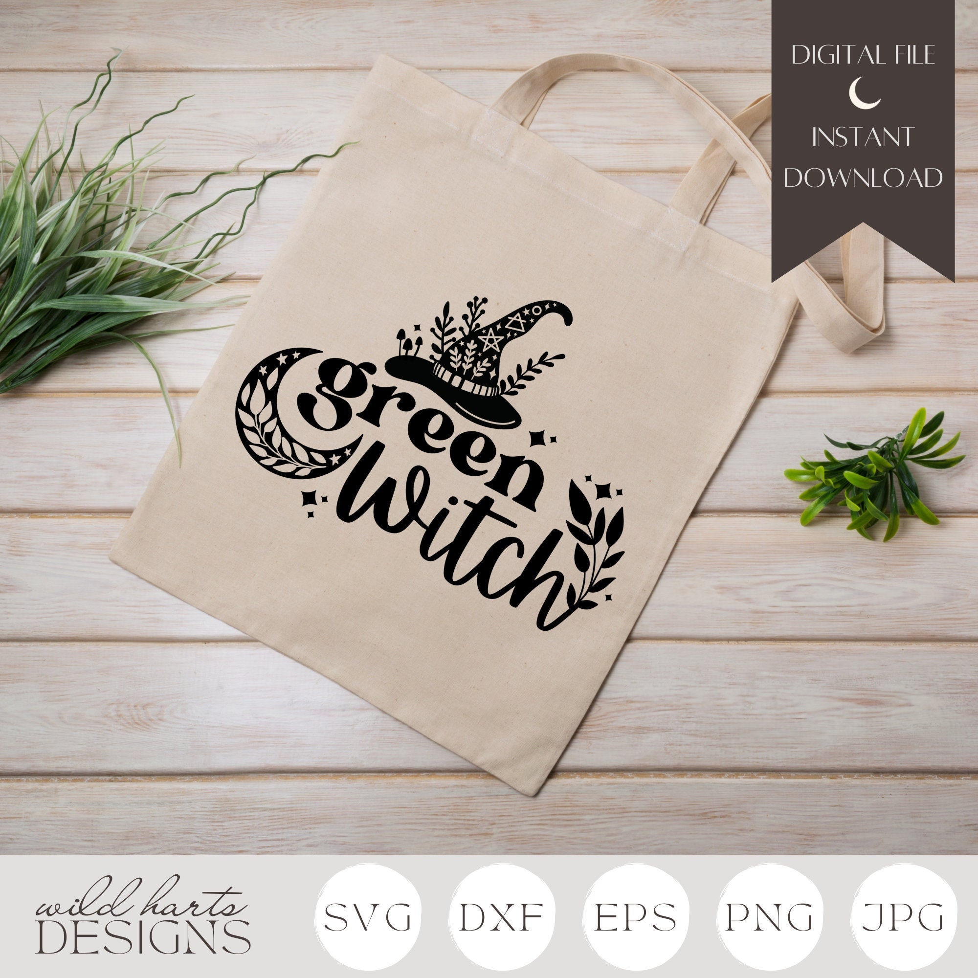 Green Witch SVG Witch PNG Witch Svg for Cricut, Silhouette, Sublimation ...