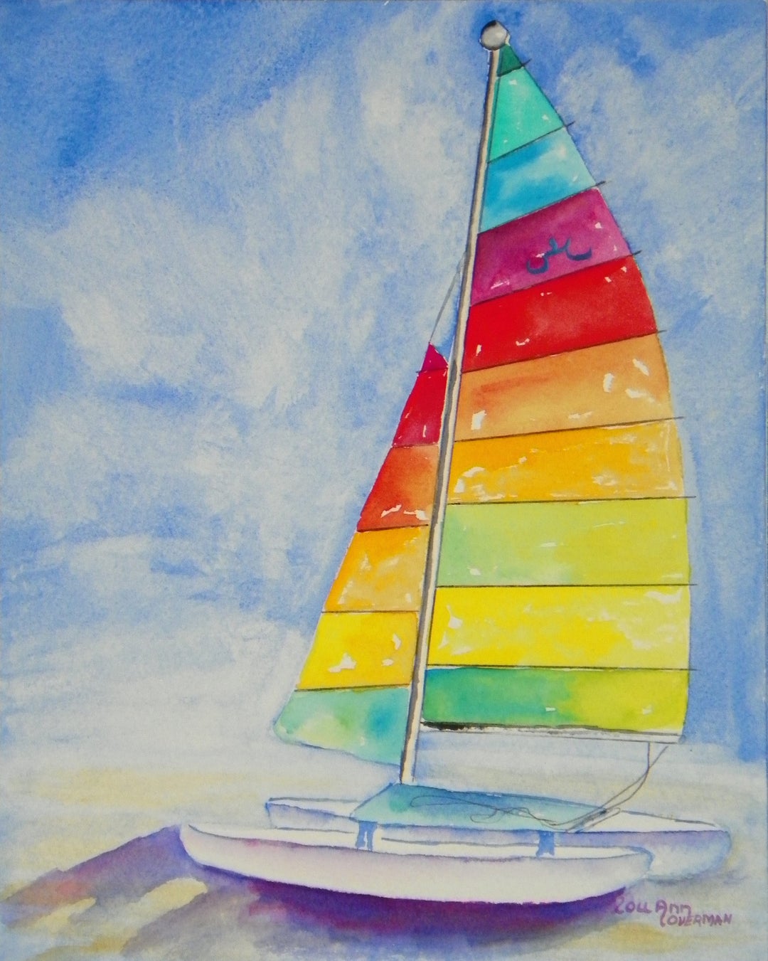 Sailboat, Nautical Nursery Decor, Sailing Art, Nautical Decor, Ocean ...