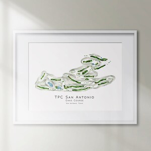 TPC San Antonio Texas Golf Course Print Golfing Decor Golf Home Decor ...