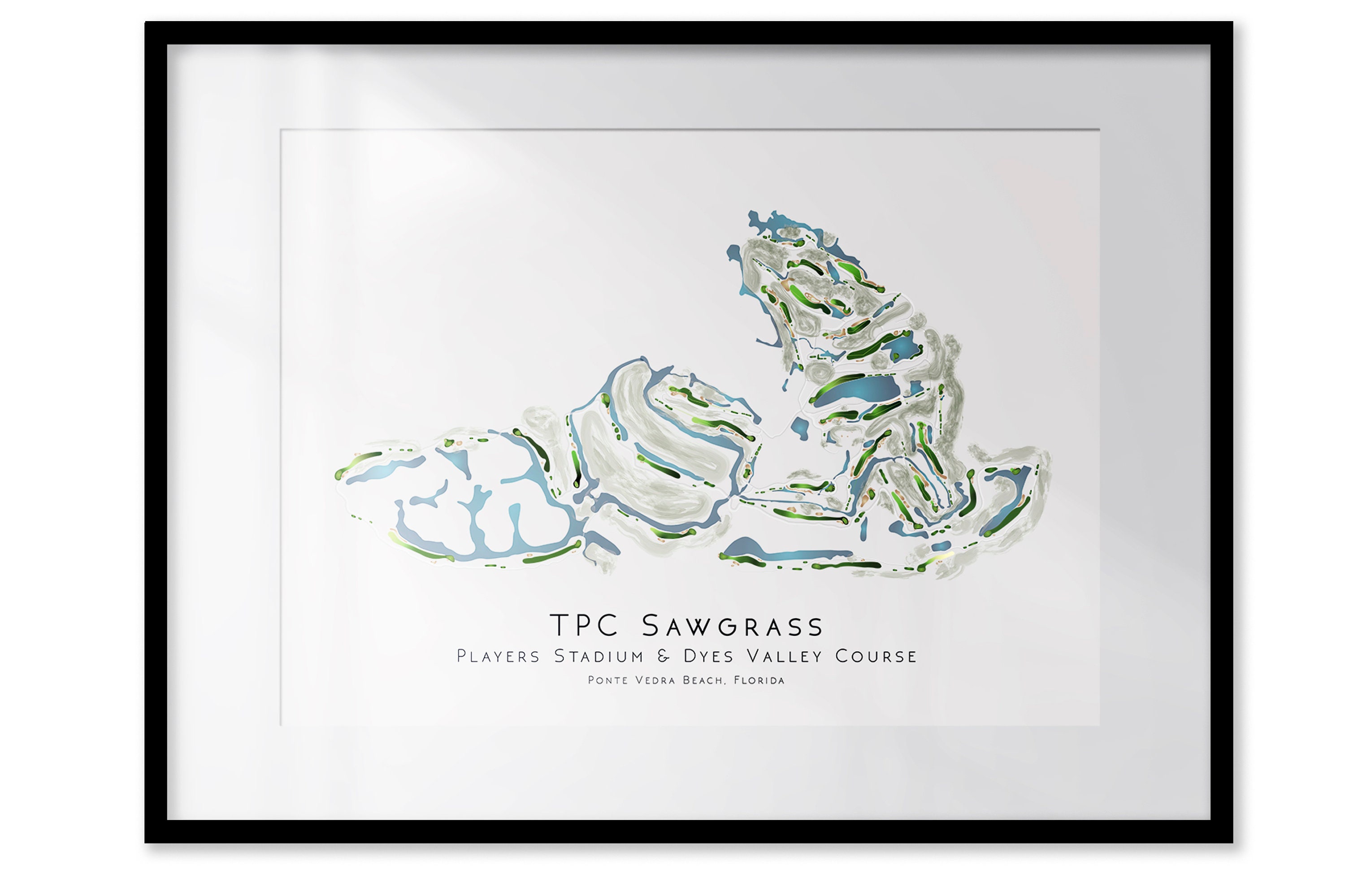 TPC Sawgrass Stadium & Dyes Course Florida Golf Course Map Golf Course ...