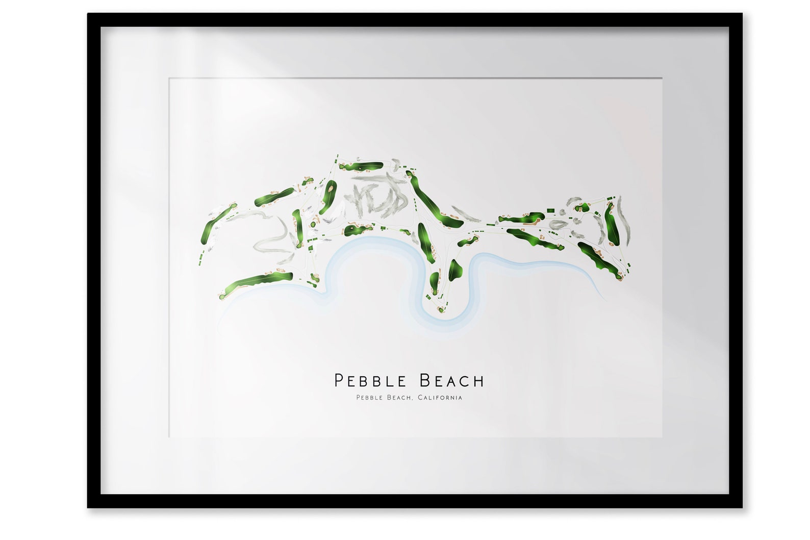 Pebble Beach Golf Course California Golf Print Golfing Decor Golf Home ...