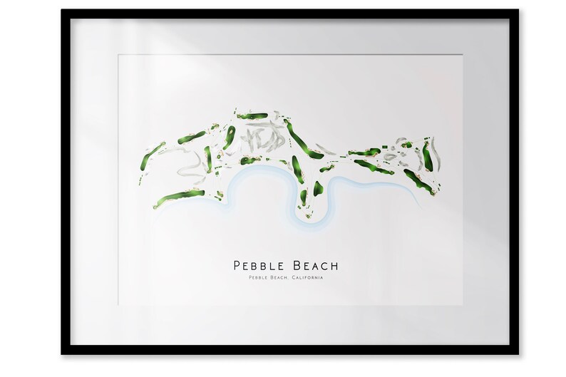 Pebble Beach Golf Course California Golf Print Golfing Decor Golf Home ...
