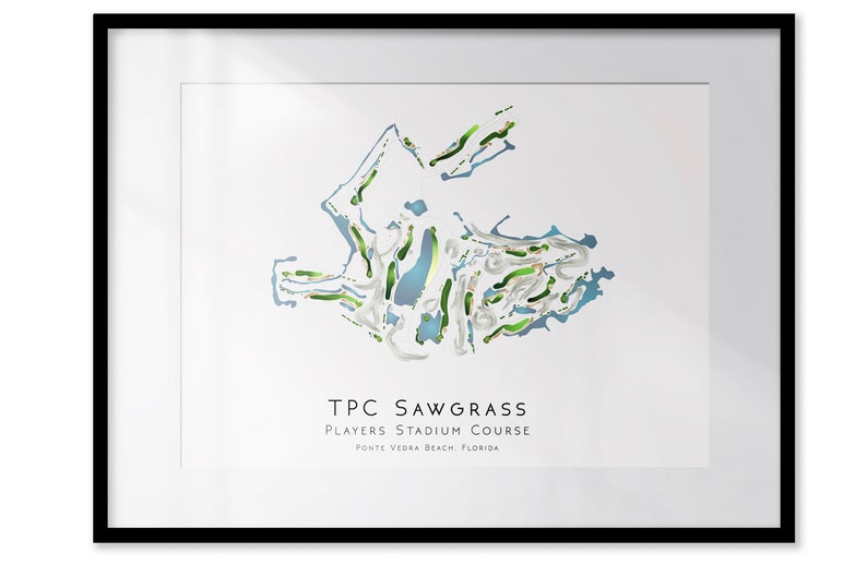 TPC Sawgrass Stadium Course Ponte Vedra Beach Florida Minimalist Golf ...