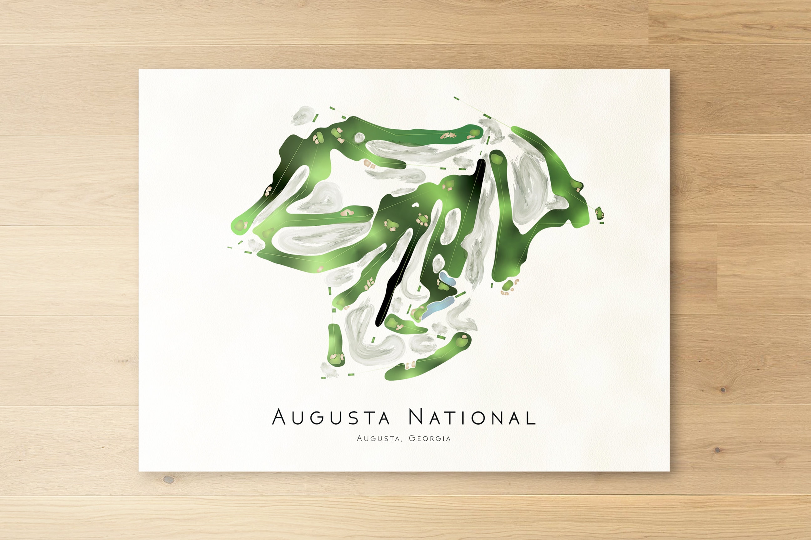Augusta National Champion Course Georgia Golf Course Print - Etsy