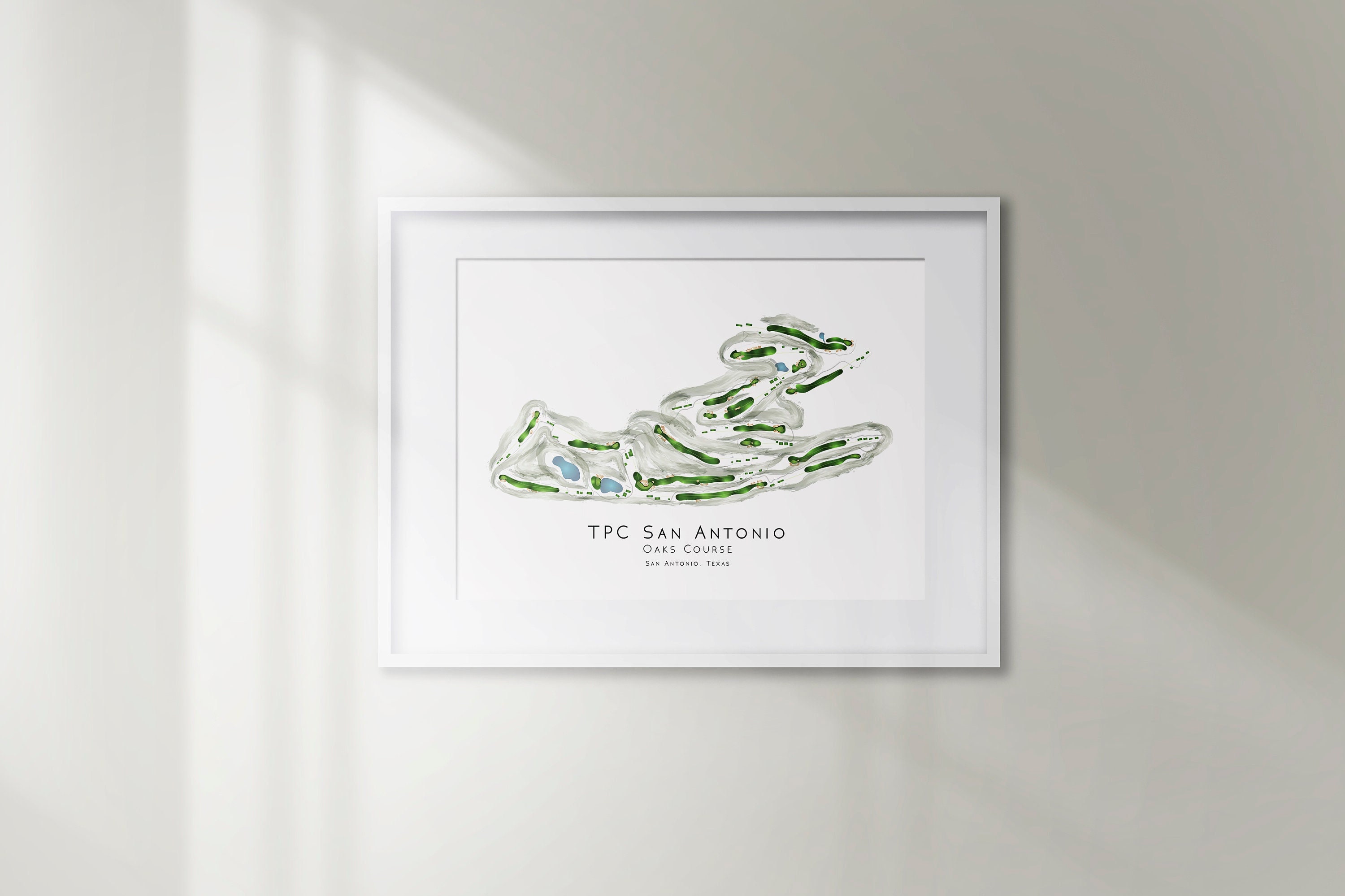 TPC San Antonio Texas Golf Course Print Golfing Decor Golf Home Decor ...