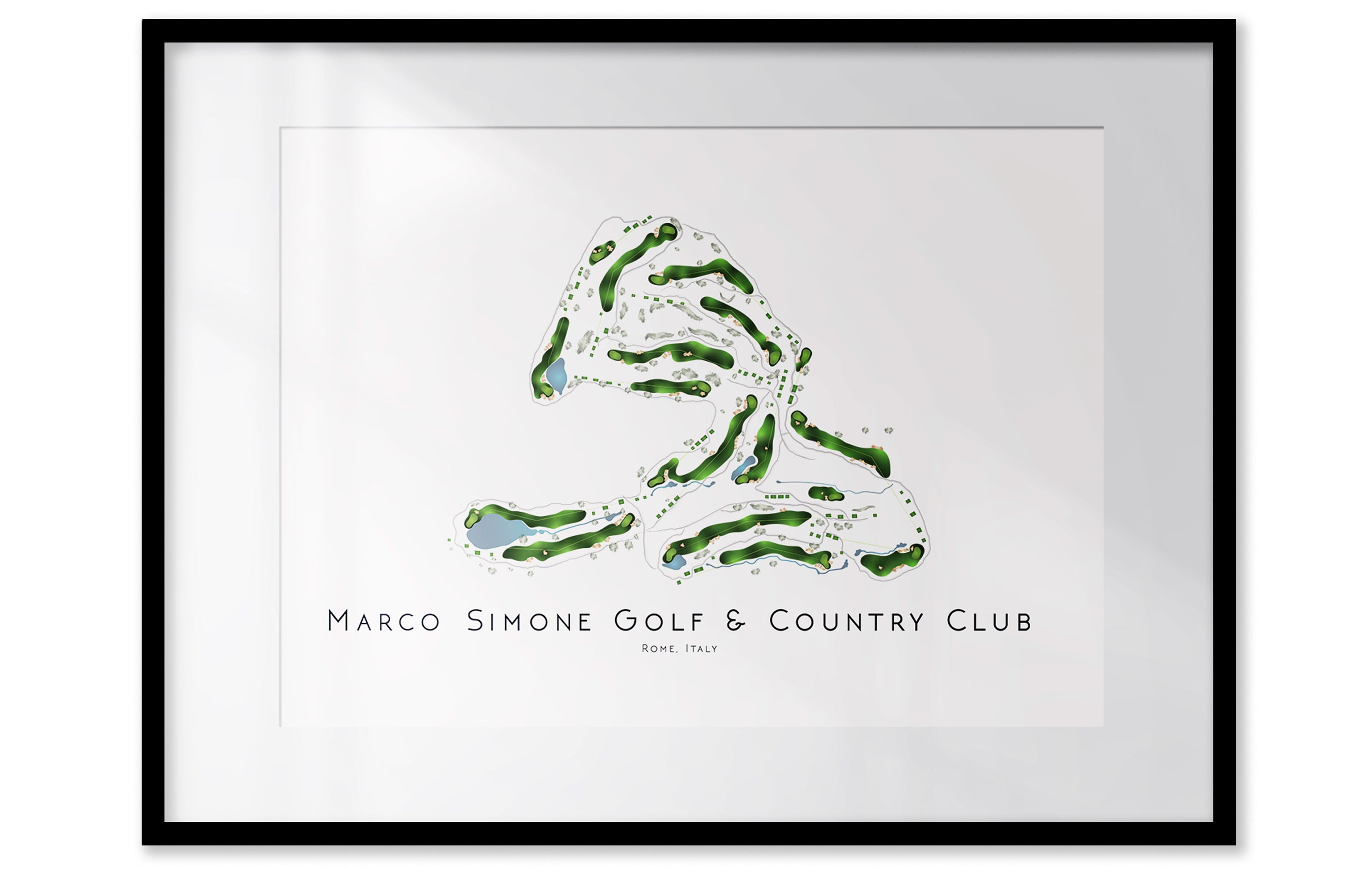 Marco Simone Country Club Italy Golf Course Minimalist Golf Course Map ...