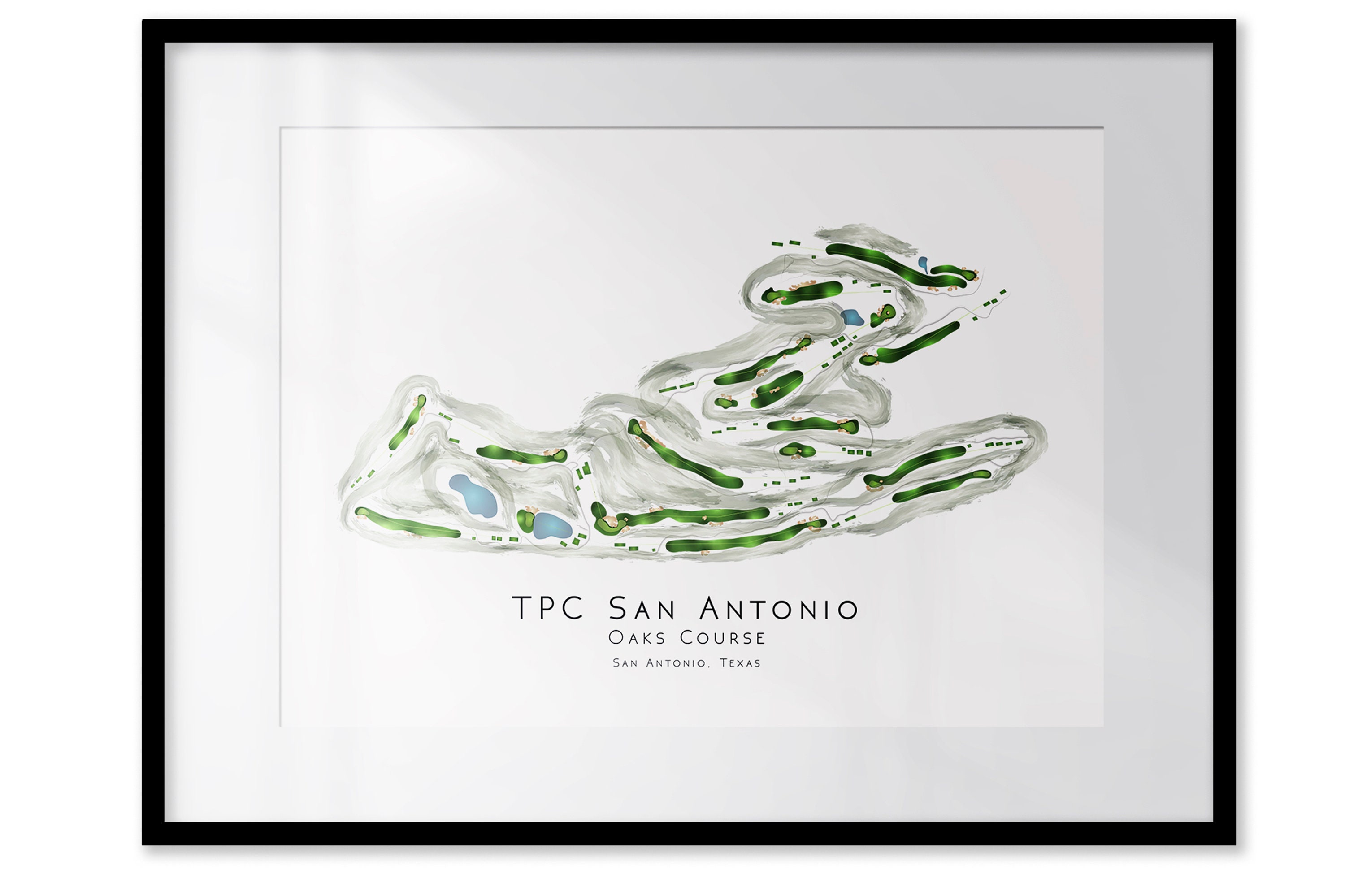 TPC San Antonio Texas Golf Course Print Golfing Decor Golf Home Decor ...