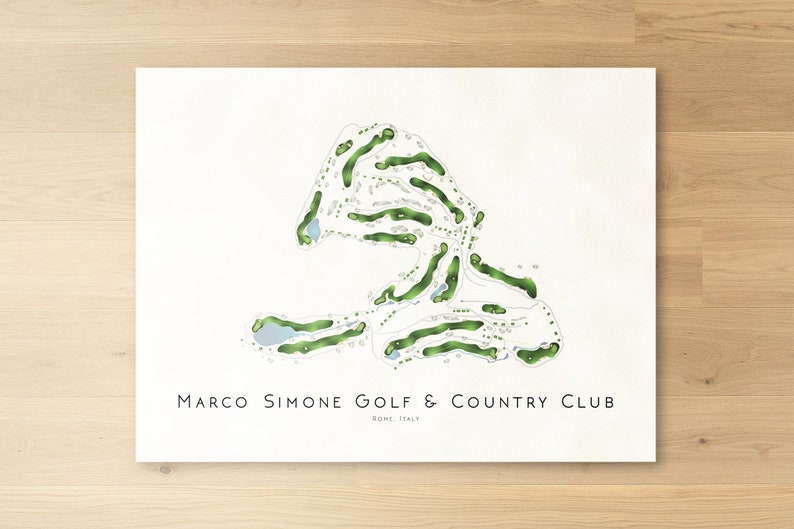 Marco Simone Country Club Italy Golf Course Minimalist Golf Course Map ...