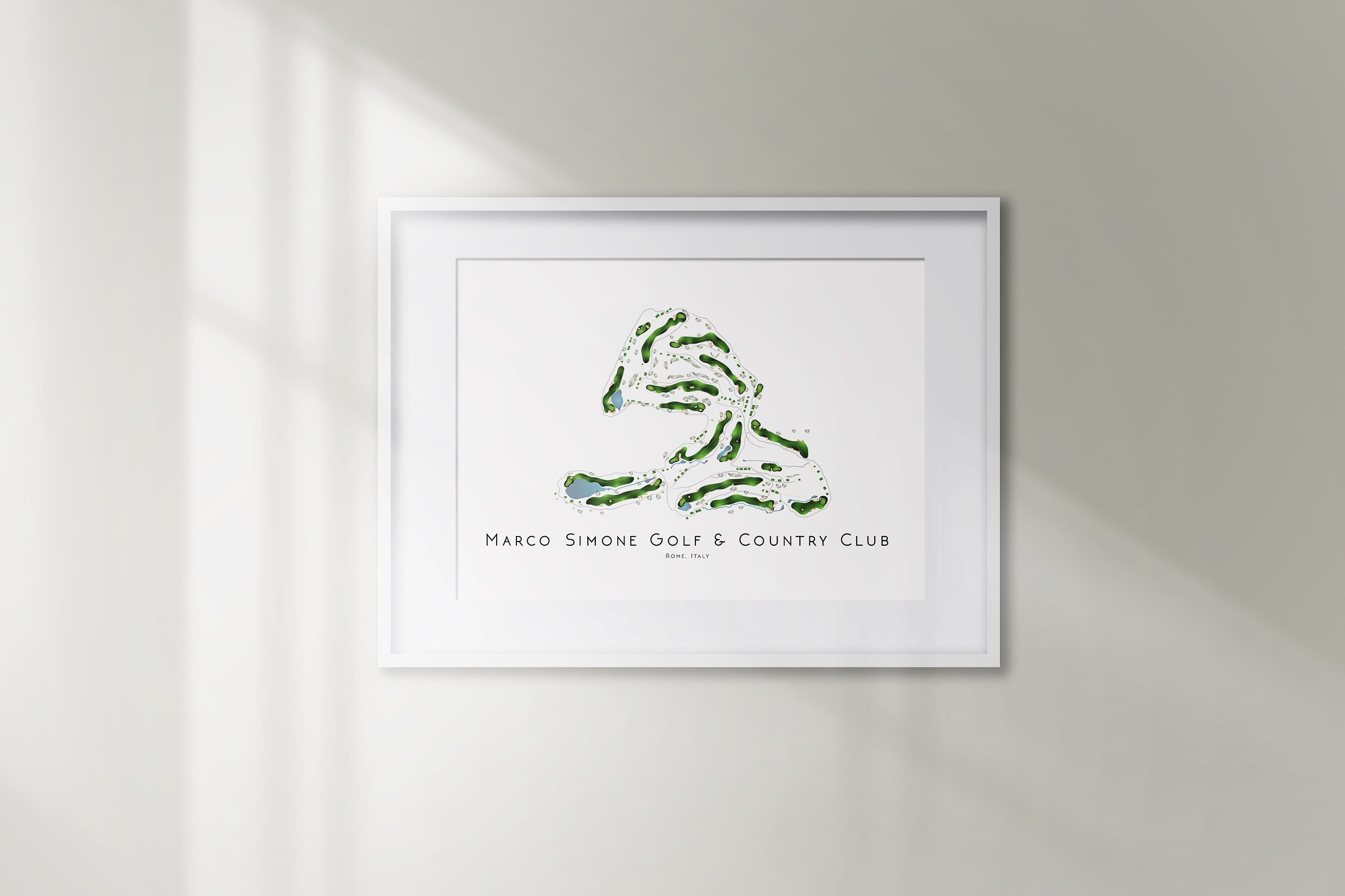 Marco Simone Country Club Italy Golf Course Minimalist Golf Course Map ...