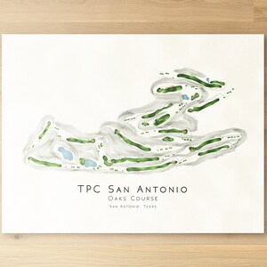 TPC San Antonio Texas Golf Course Print Golfing Decor Golf Home Decor ...