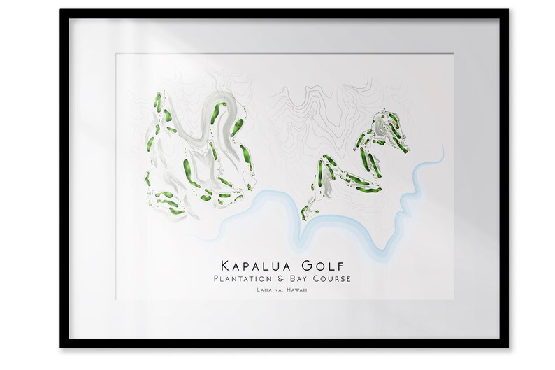 Kapalua Golf Bay and Plantation Courses Lahaina Hawaii Minimalist Golf ...