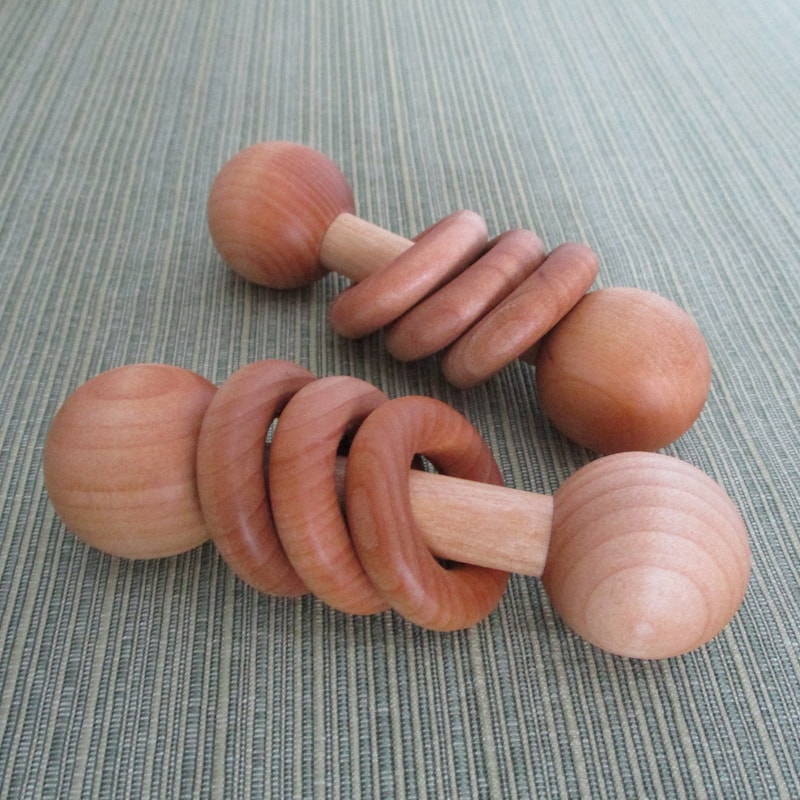 Wooden Baby Rattle - Etsy