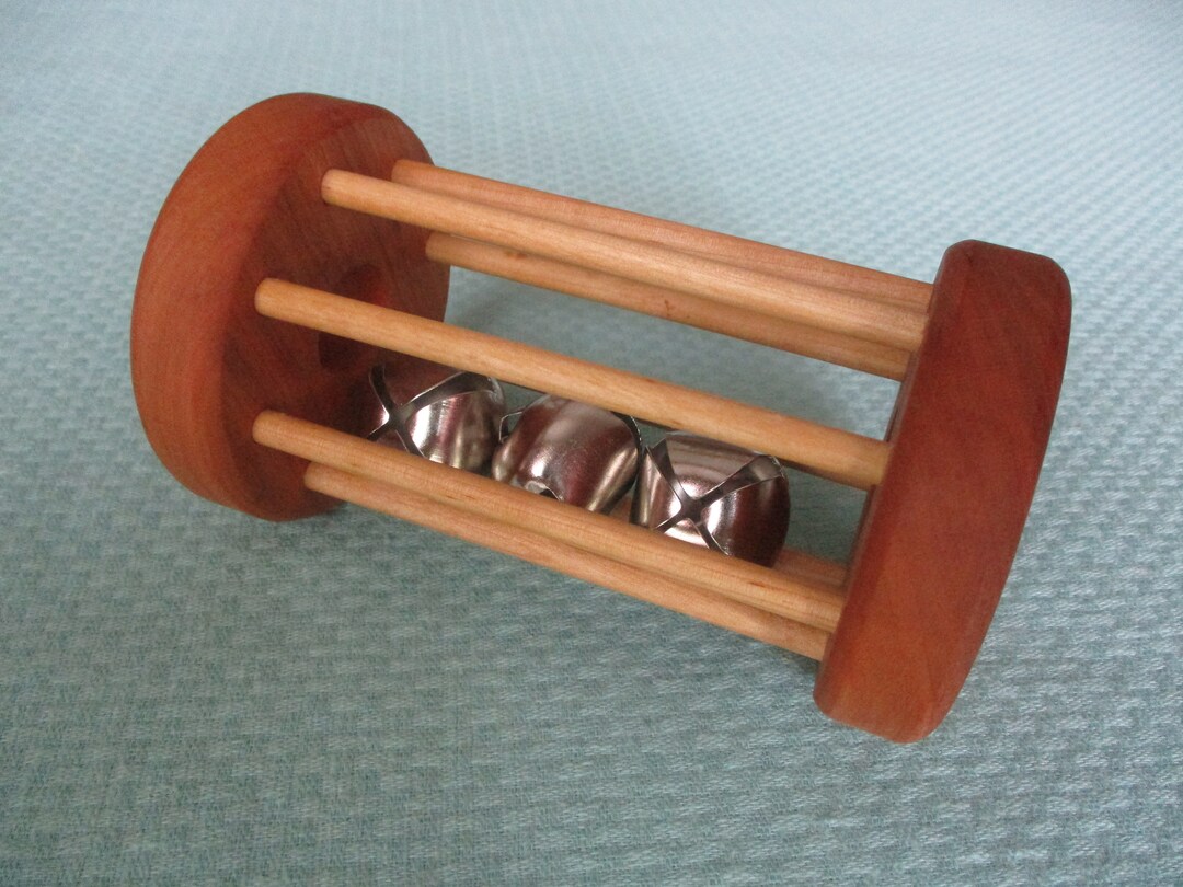 Handmade Wooden Baby Bell Rattle H520, Tumbler Rattle, Wood Toys ...