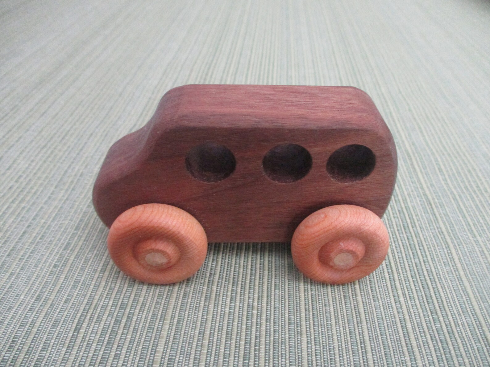 Handmade Little Wooden Car, H508 Walnut Mini-bus, Toddler and Kids Toy ...