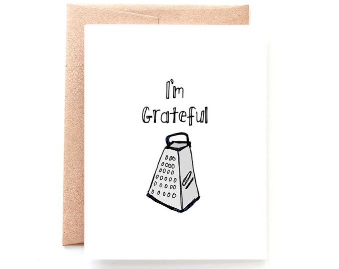 Funny Thank You Card Punny Thank You Card Funny Card Foodie Chef Punn ...
