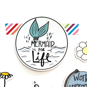 Mermaid Sticker Vinyl Sticker Water Bottle Sticker Laptop Sticker ...