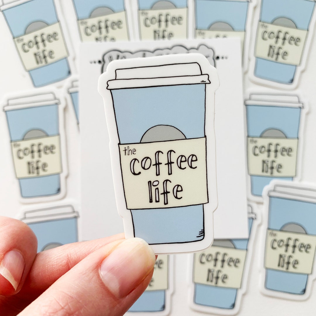 Coffee Sticker, Vinyl Sticker for Mugs, Vinyl Coffee Sticker, Coffee ...
