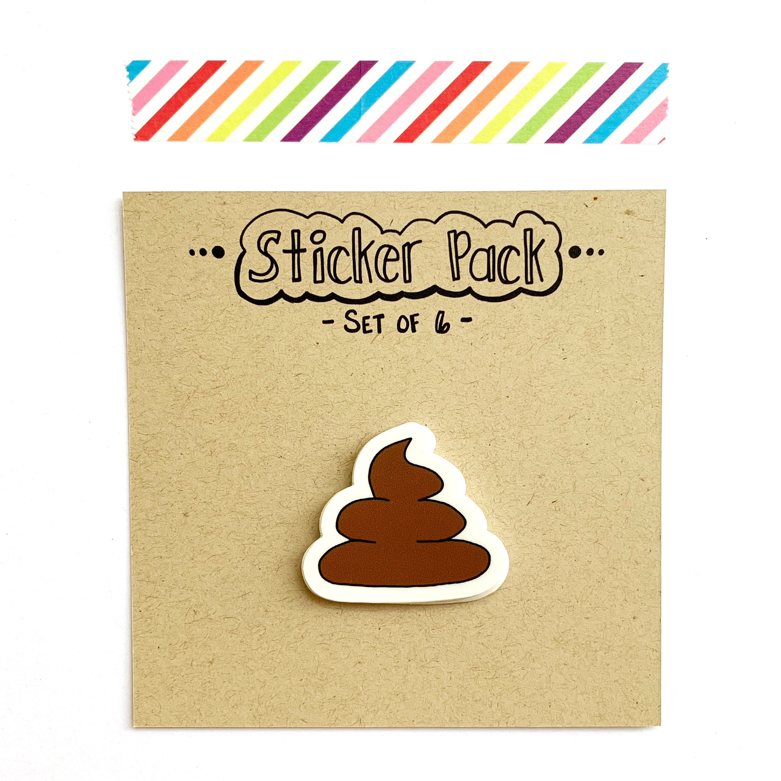 Poop Stickers Vinyl Sticker Set Funny Stickers | Etsy