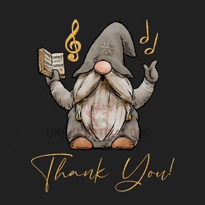 Christmas Gnome Illustration, Gnome Singing, Christmas Clipart, Holiday ...