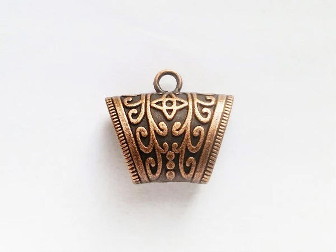 1 Antique Copper Scarf Bail With 4 Point Star Design Jewelry Supplies ...