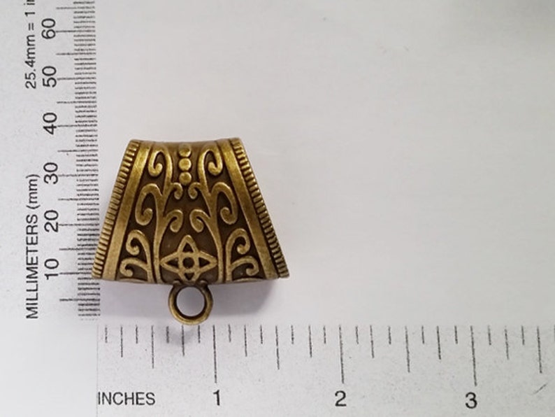 1 Antique Bronze Scarf Bail With 4 Point Star Design Jewelry Supplies ...