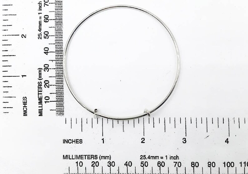 1 Silver Tone Double Bar Adjustable Bangle Bracelet Jewelry Finding 21 ...