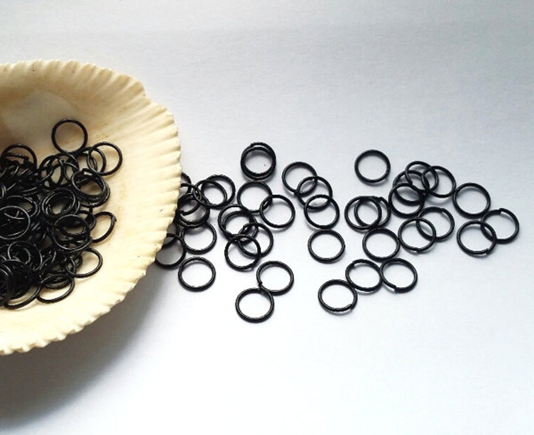 20 Black Open Jump Rings 8mm Jewelry Findings for Small - Etsy