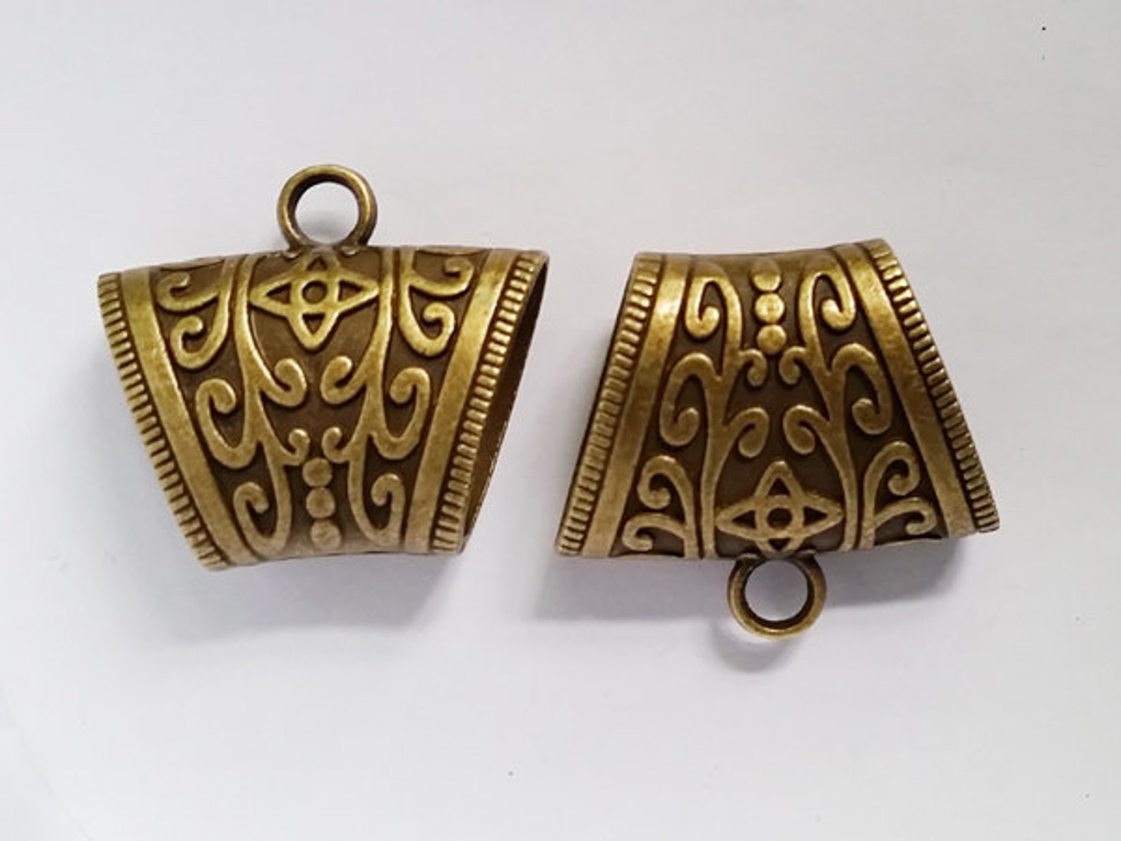 1 Antique Bronze Scarf Bail With 4 Point Star Design Jewelry - Etsy