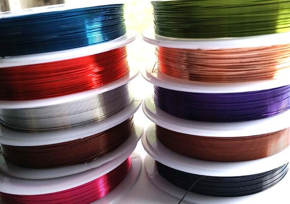 Assorted Color .4mm Copper Beading Jewelry Wire | Etsy