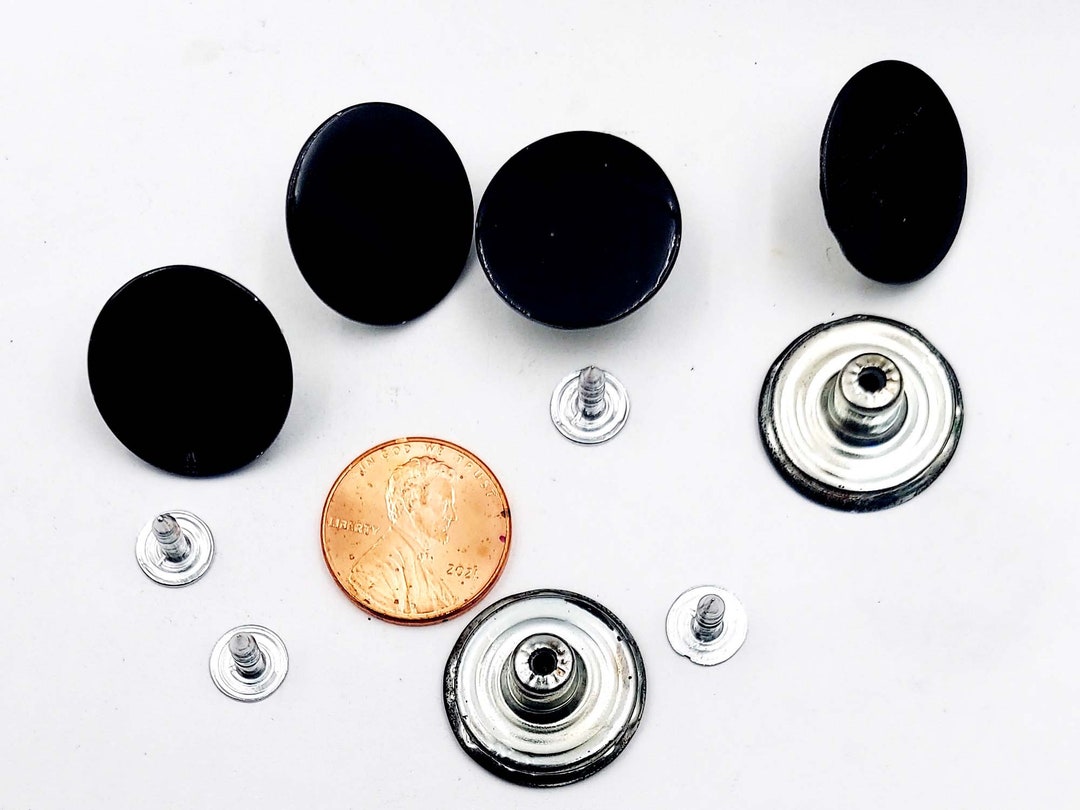 1 Set of 6 Black DIY Jean Buttons Screws 20MM BDIYJBS20MM-1D3 - Etsy