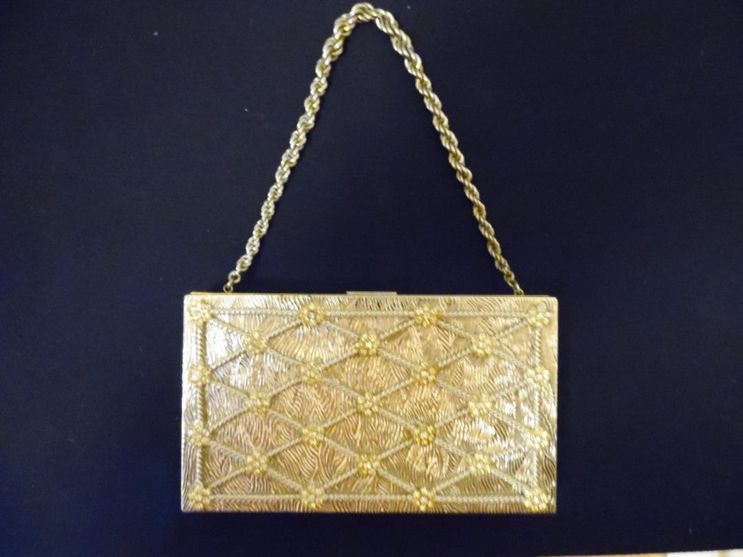 Vintage Evans Elegance Metal Compact Purse - Etsy